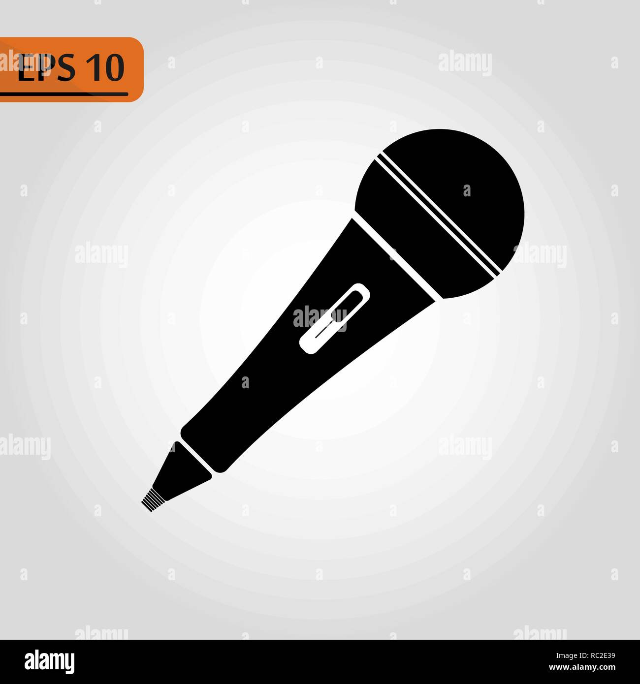 Microphone glyph icon, music and instrument, karaoke sign vector ...