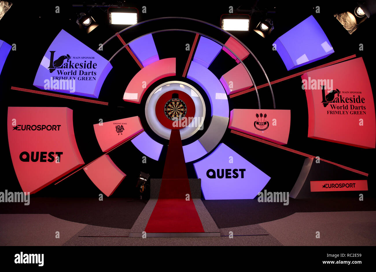 General view of the lakeside world professional darts championship hi ...