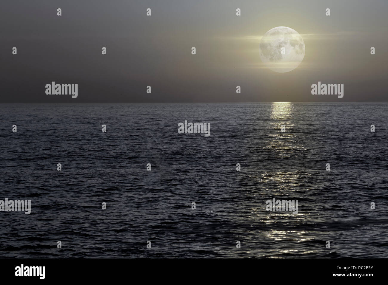 Tropical full moon over the ocean hi-res stock photography and images ...