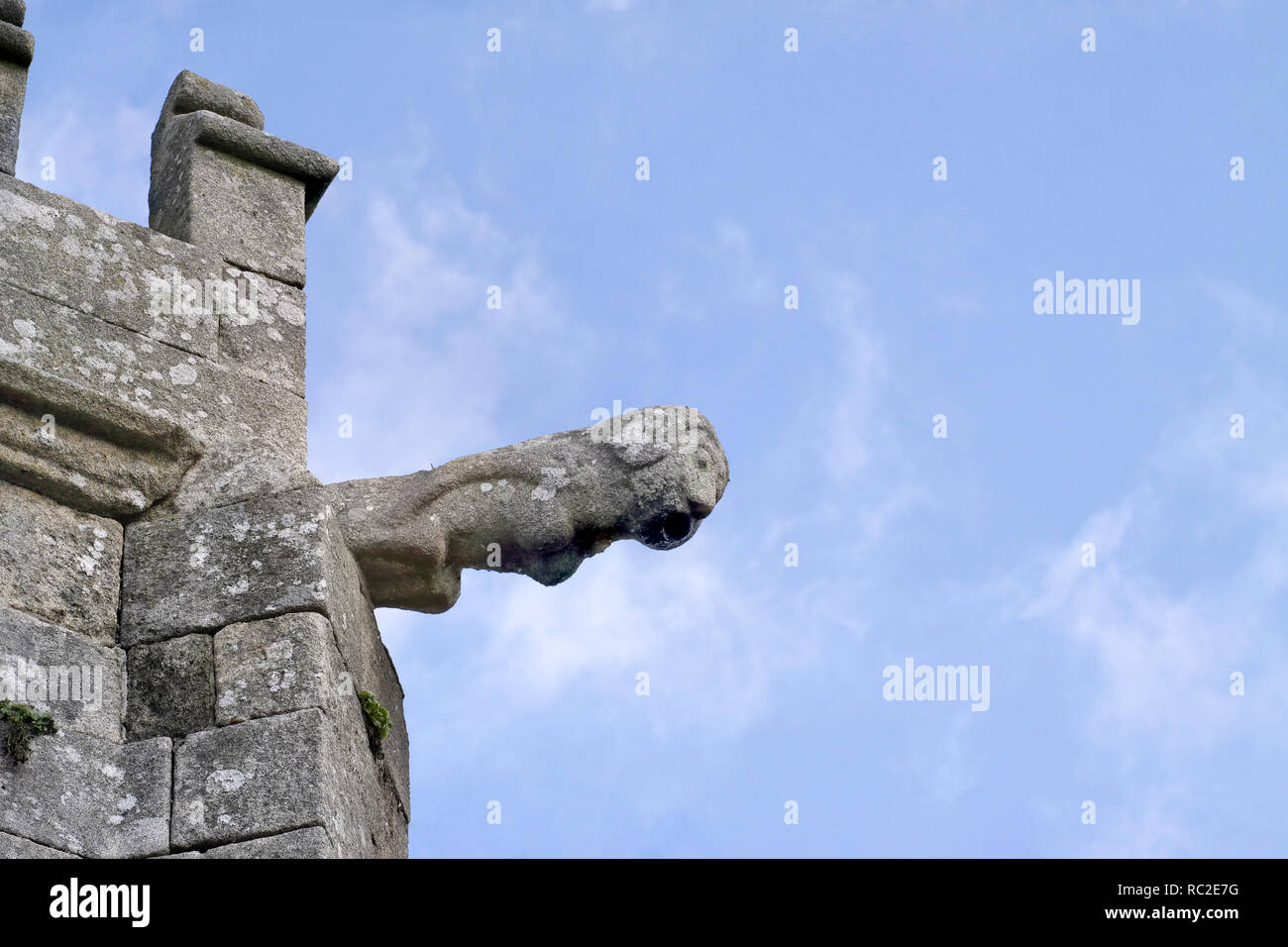 Medieval granite gargoyle from an old Vila do Conde church, north of ...