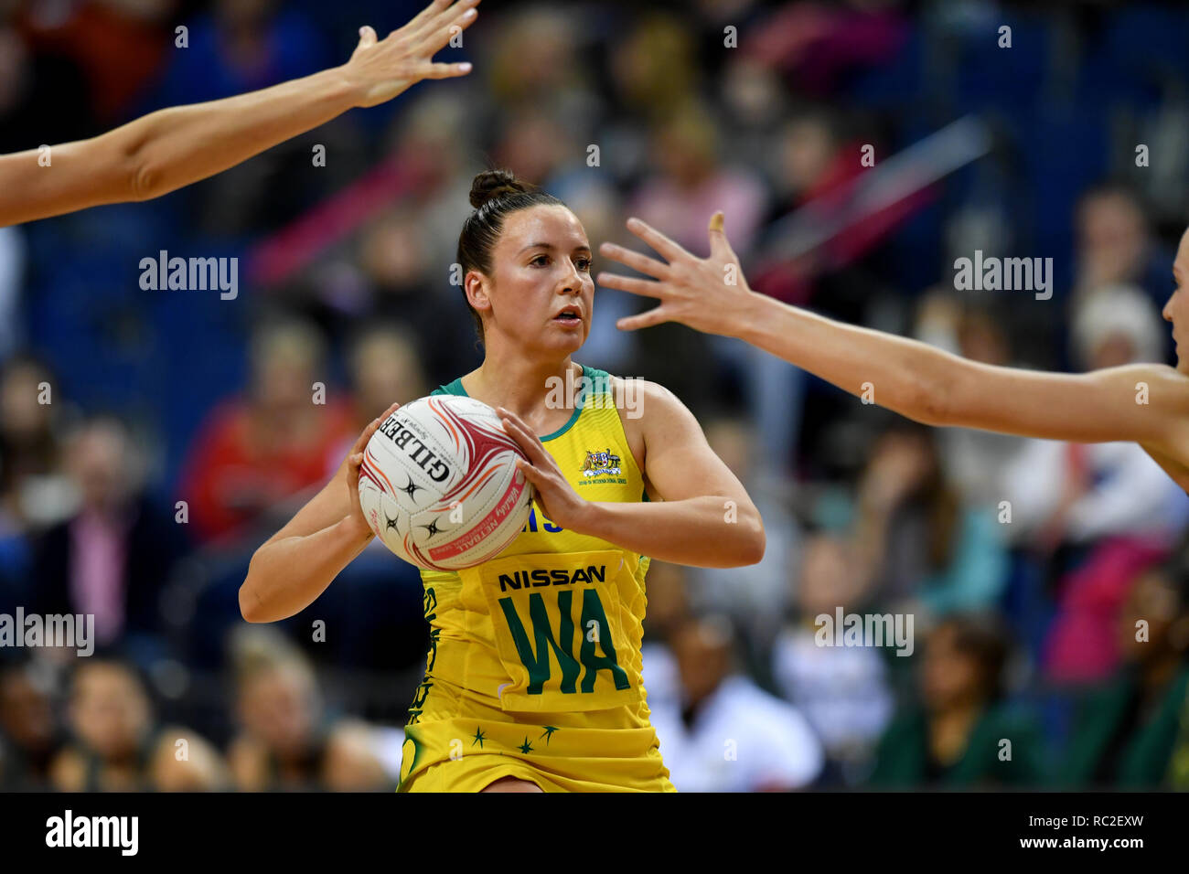 Vitality netball international series match echo arena hi-res stock ...
