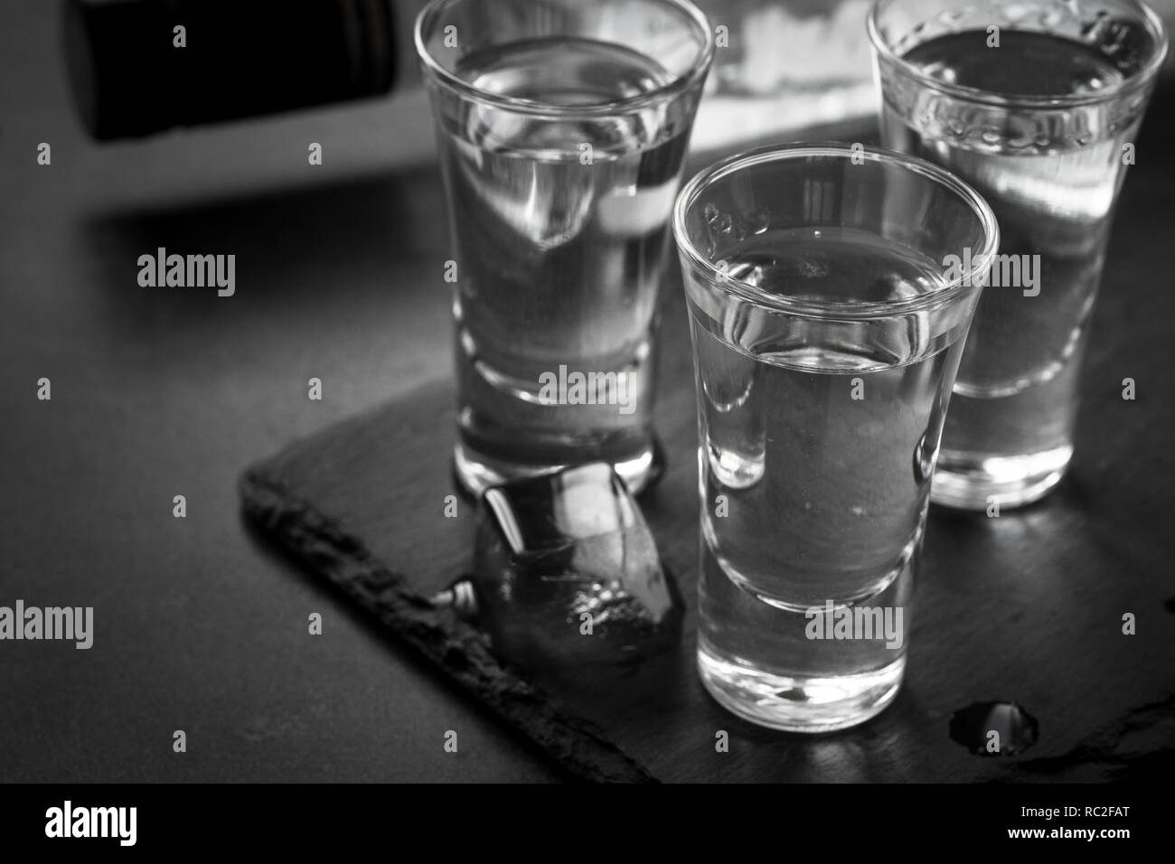 Vodka shot drink Stock Photo - Alamy