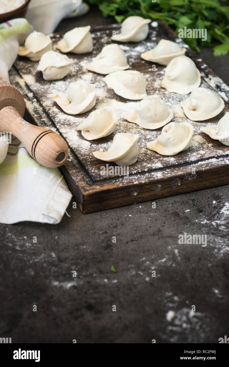Dumpling board hi-res stock photography and images - Alamy