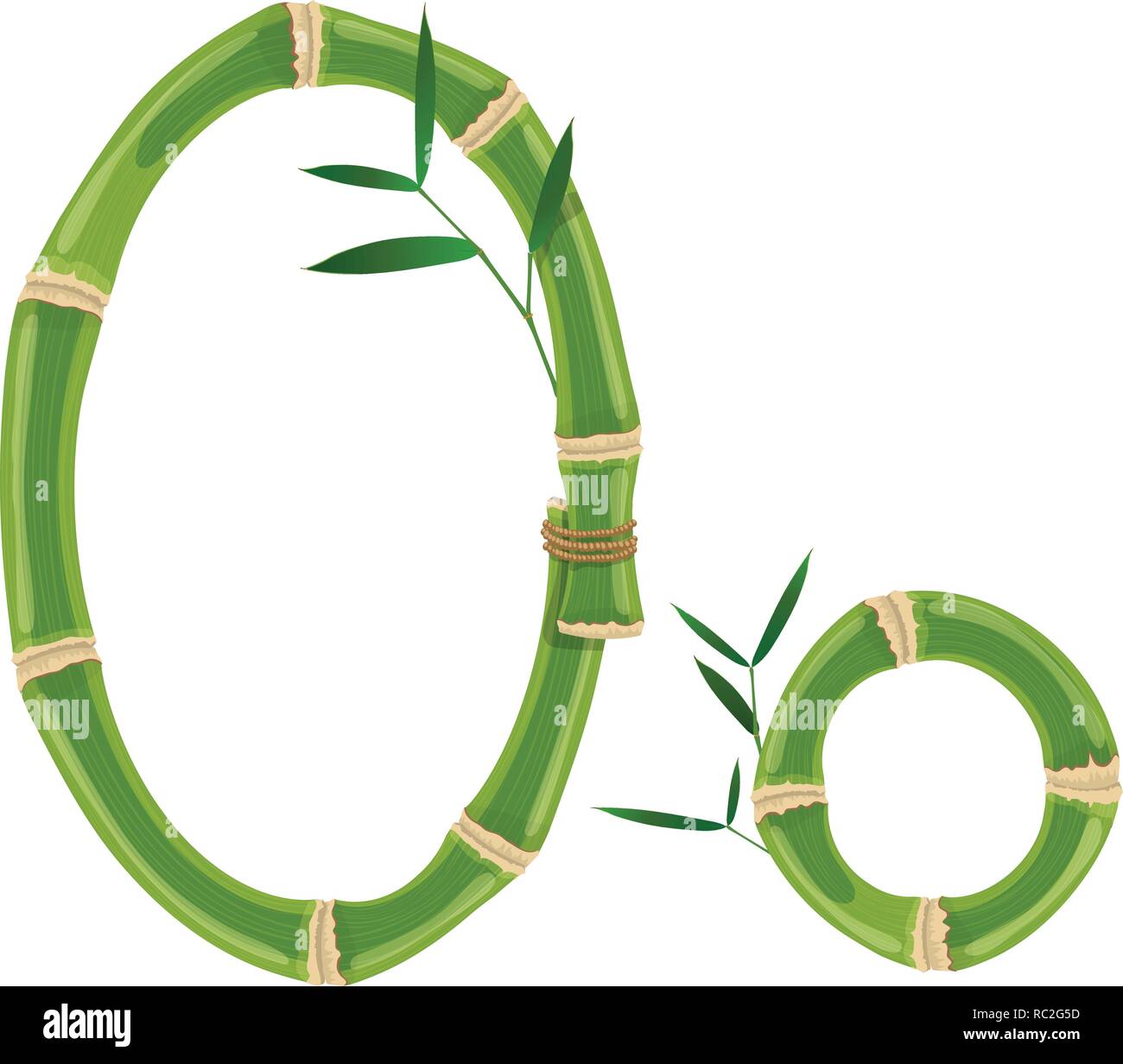 Bamboo letter O Stock Vector Image & Art - Alamy