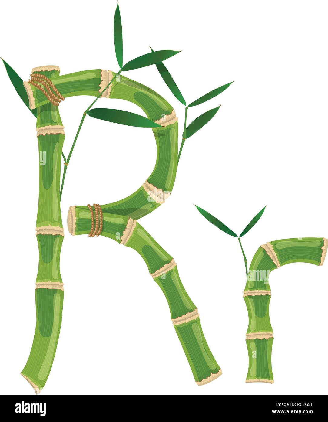 Bamboo letter R Stock Vector Image & Art - Alamy