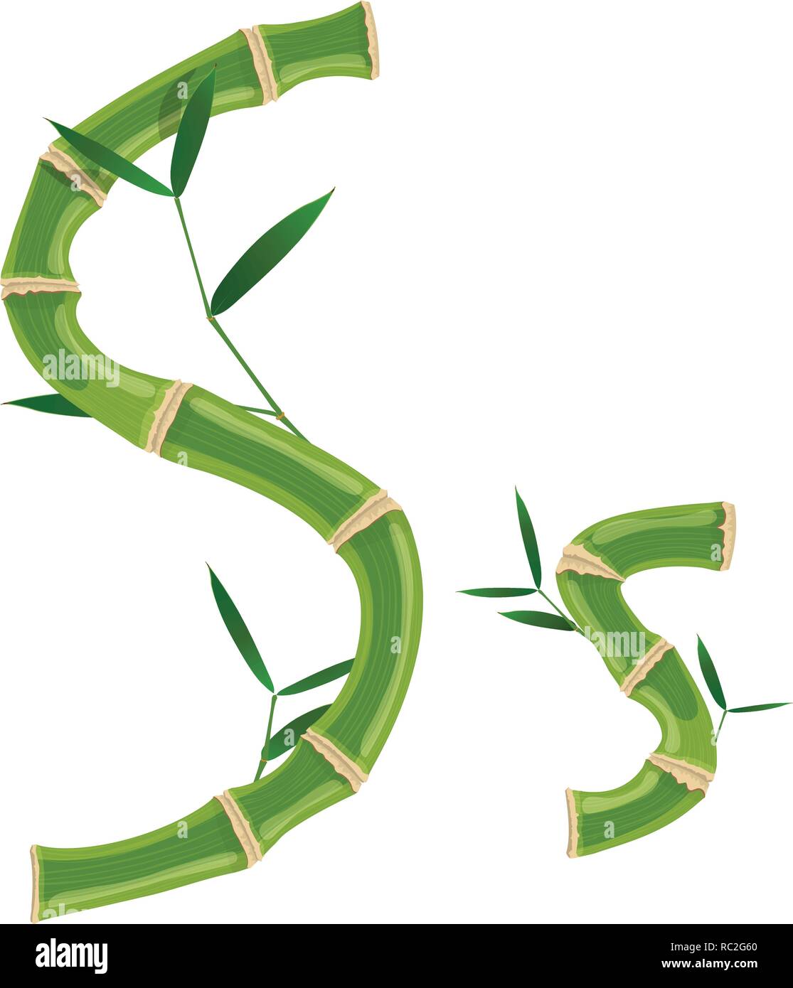 Bamboo letter S Stock Vector Image & Art - Alamy