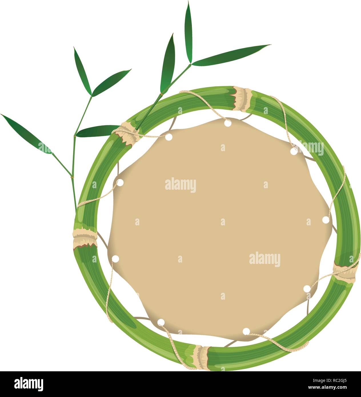 Green bamboo circle frame Stock Vector Image & Art - Alamy