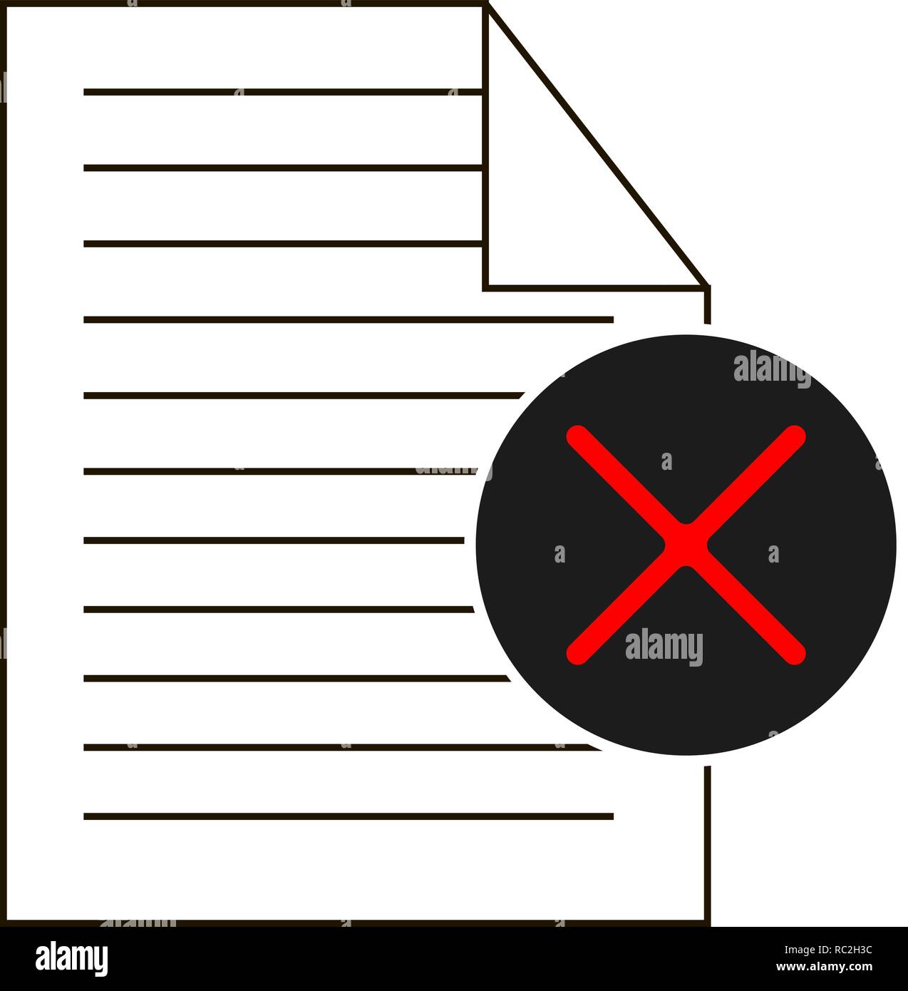 rejected Check List isolated minimal single flat linear icon for ...