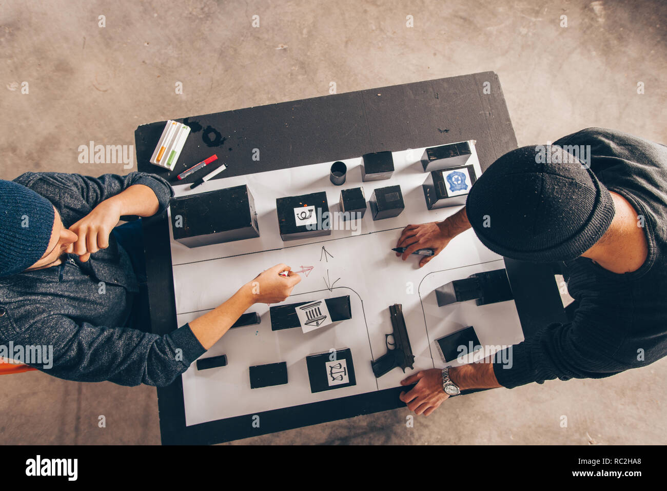 Stealers are making a plan for money heist Stock Photo - Alamy