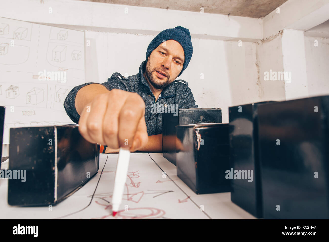 Man in robbery uniform prepare for robbery bank Stock Photo - Alamy