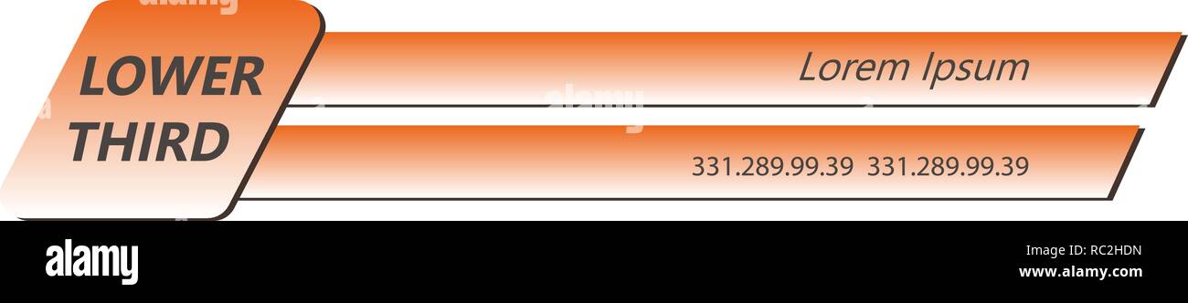 Lower third design template. Vector illustration. eps 10 Stock Vector ...
