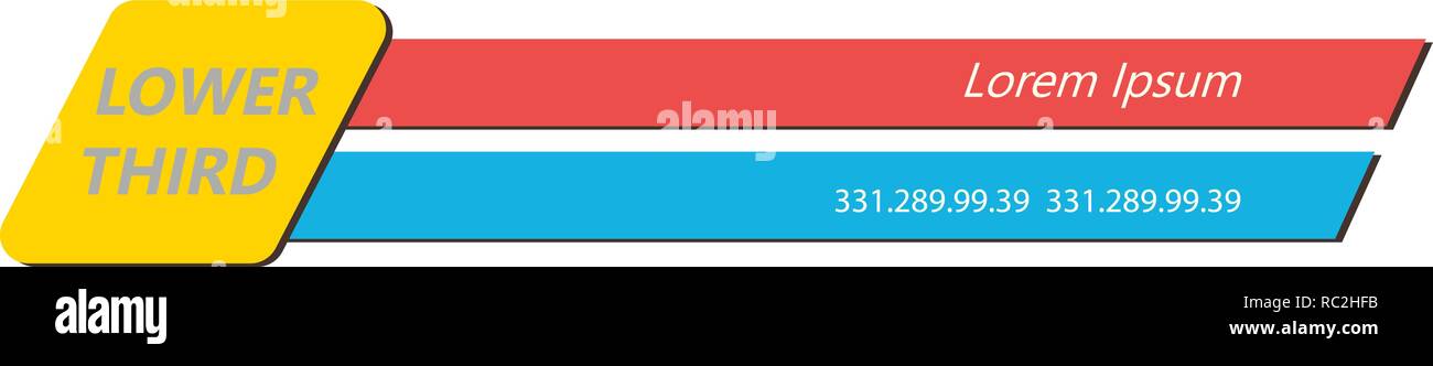 Lower third design template. Vector illustration. eps 10 Stock Vector ...