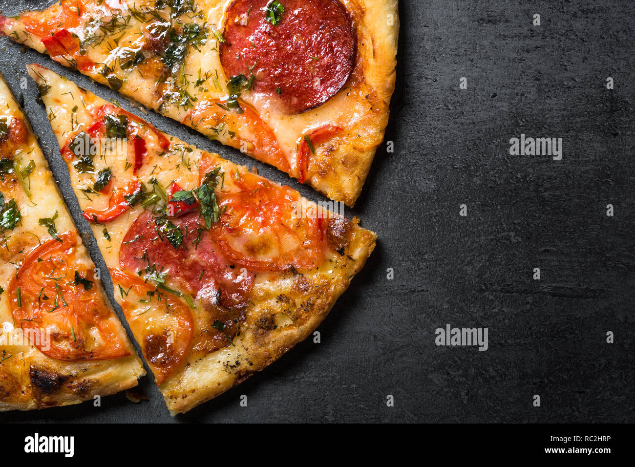 Traditional italian pizza Stock Photo - Alamy