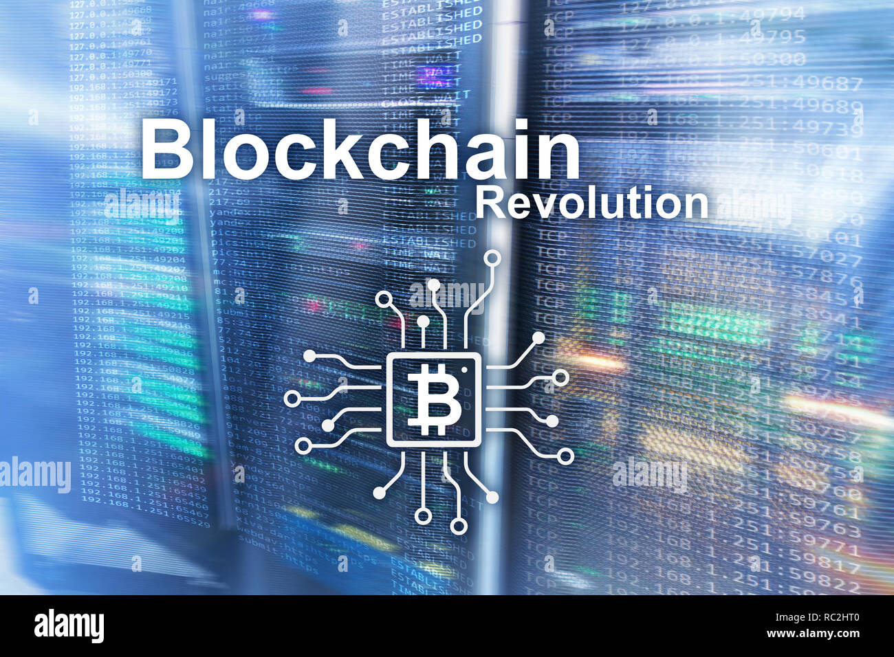 Blockchain revolution, innovation technology in modern business Stock ...