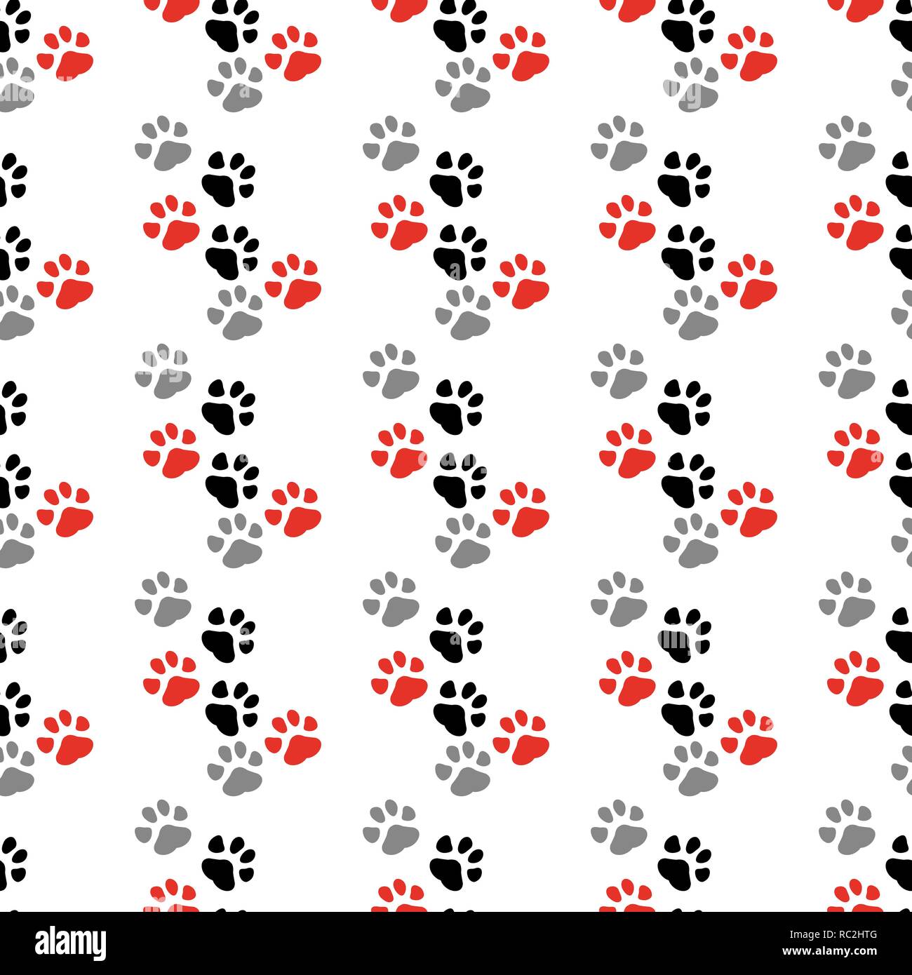 Paw print seamless. Traces of Cat Textile Pattern. Cat footprint ...