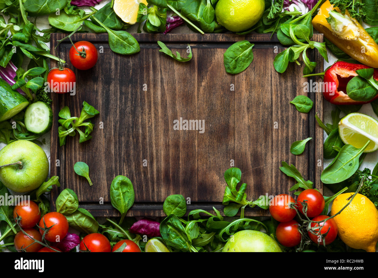 Green food background Stock Photo - Alamy
