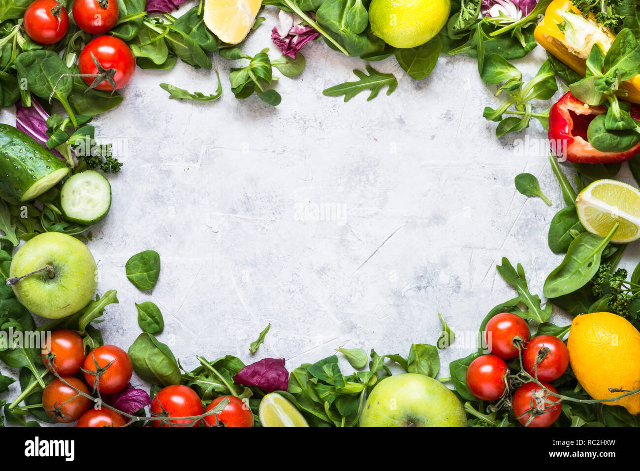 Healthy food background. Food frame Stock Photo - Alamy