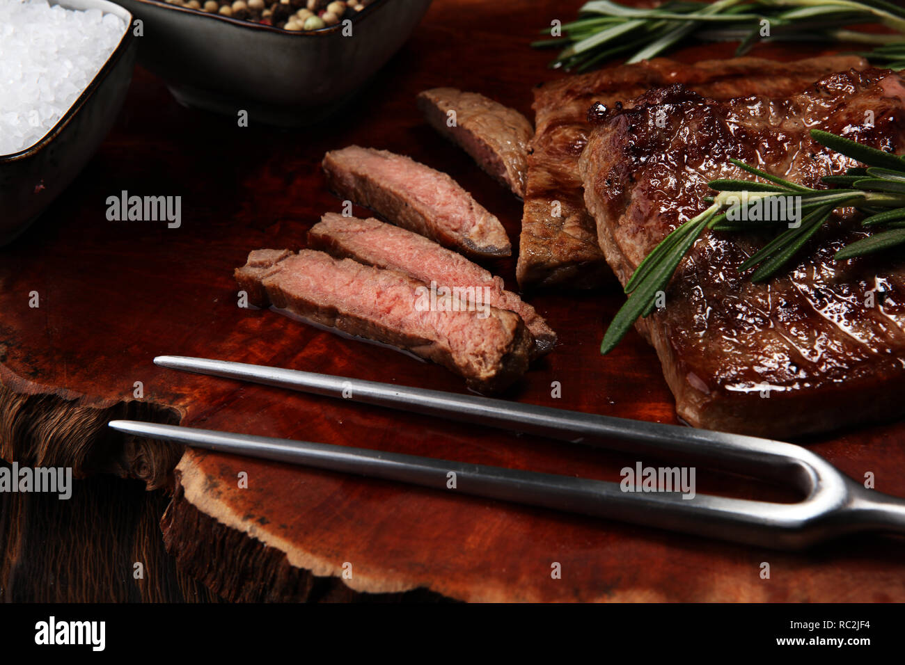 Barbecue Rib Eye Steak. Black Angus Prime meat steaks Machete ...