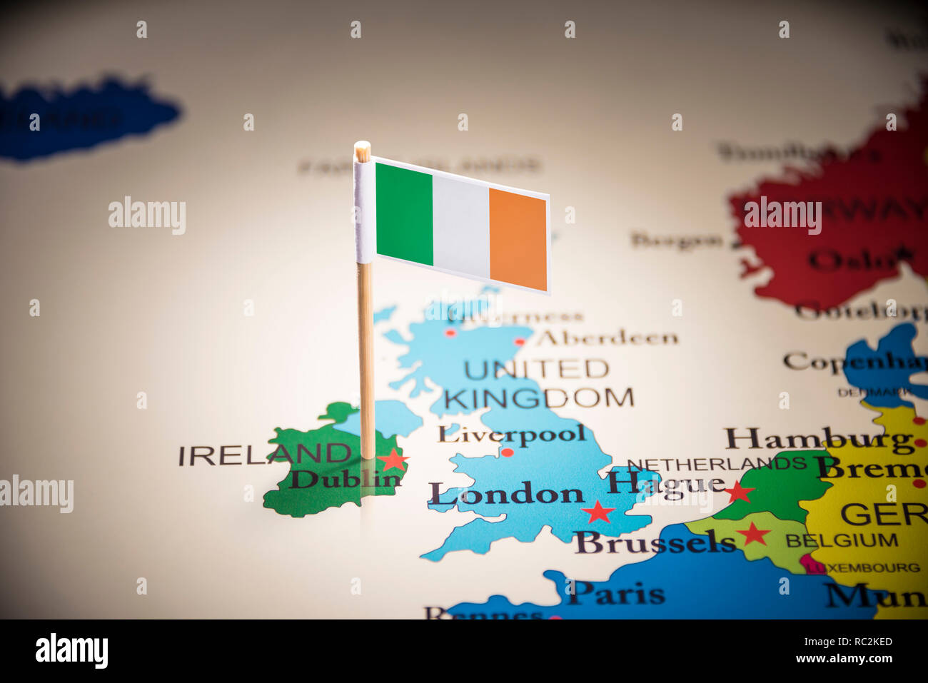 Irish border map hi-res stock photography and images - Alamy