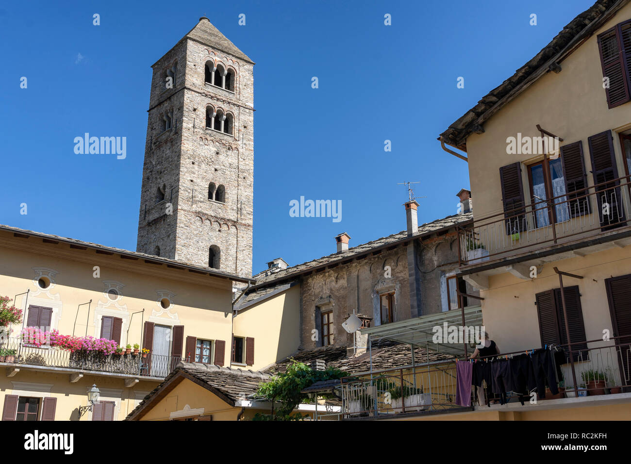 Susa, Turin, Piedmont, Italy: medieval church of Santa Maria Maggiore ...