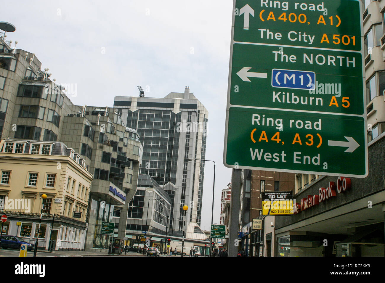 Road sign in the city center, London, Great Britain, UK Stock Photo - Alamy