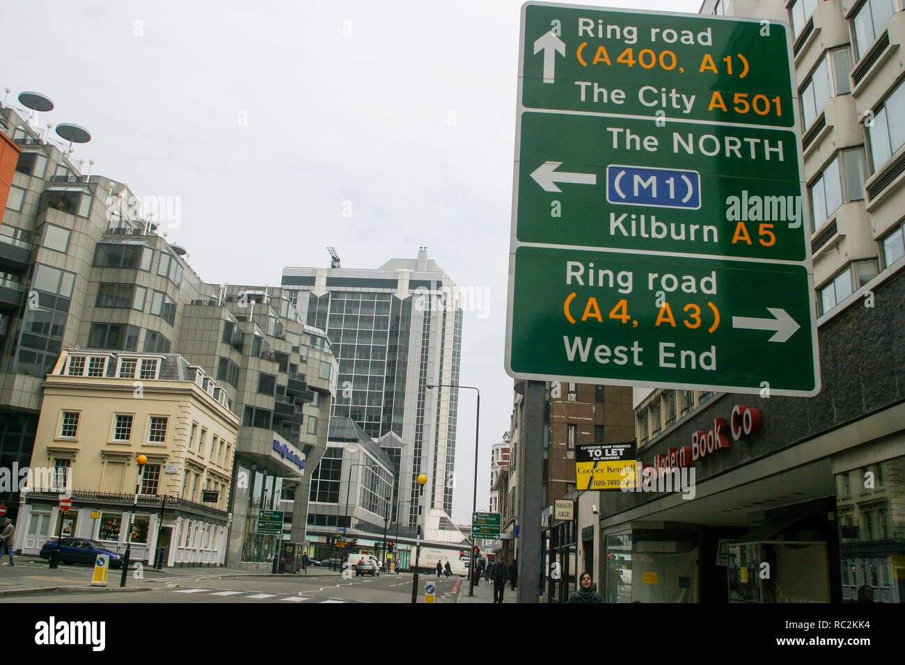 Road sign in the city center, London, Great Britain, UK Stock Photo - Alamy