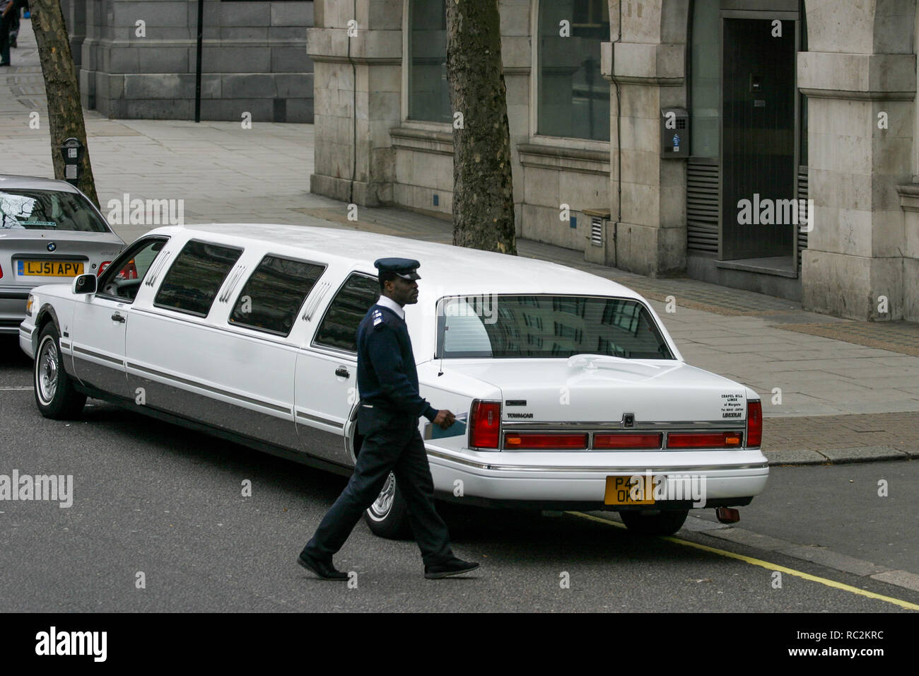 White Limousine, London, Great-Britain, UK Stock Photo - Alamy