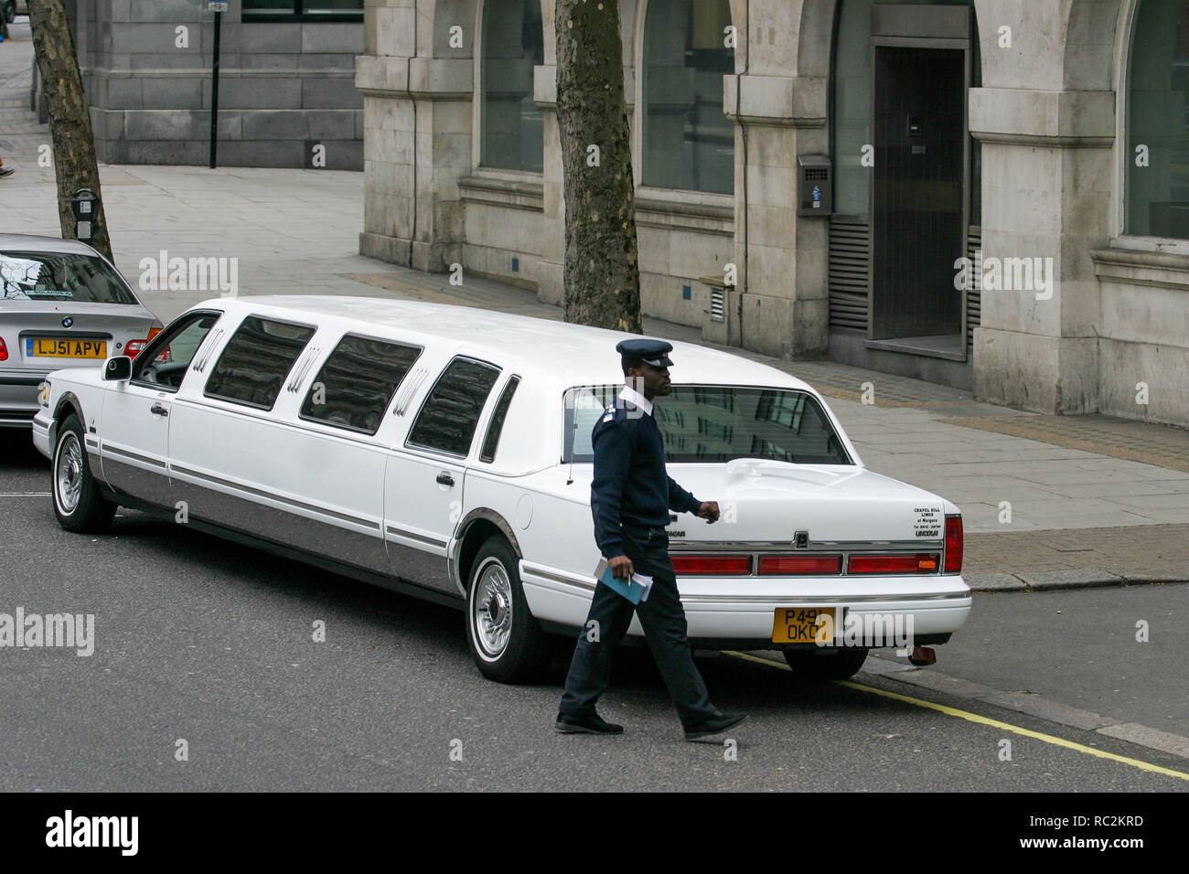 White Limousine, London, Great-Britain, UK Stock Photo - Alamy