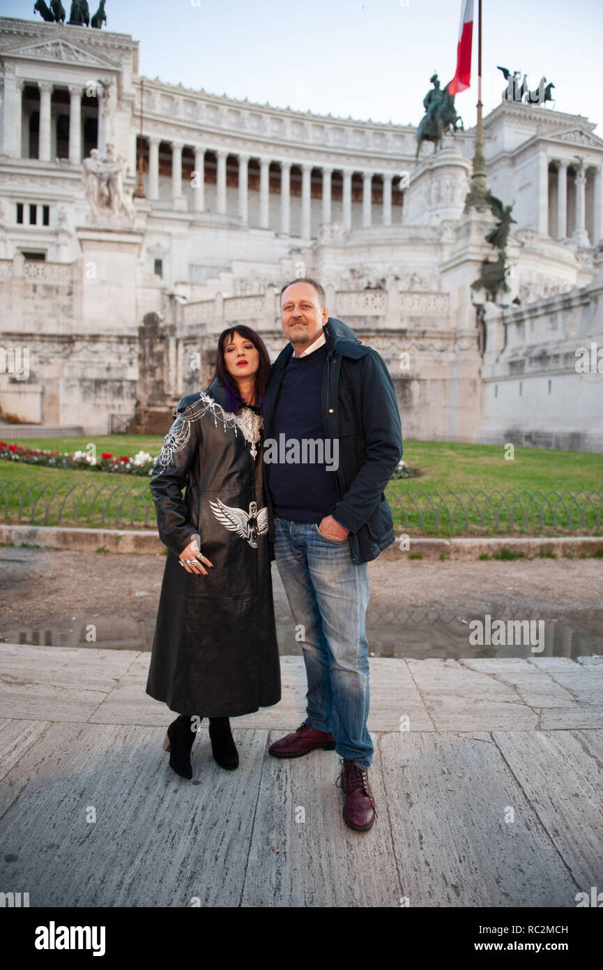 Asia Argento takes part in Marco Manzo's exhibition at the Vittoriano ...