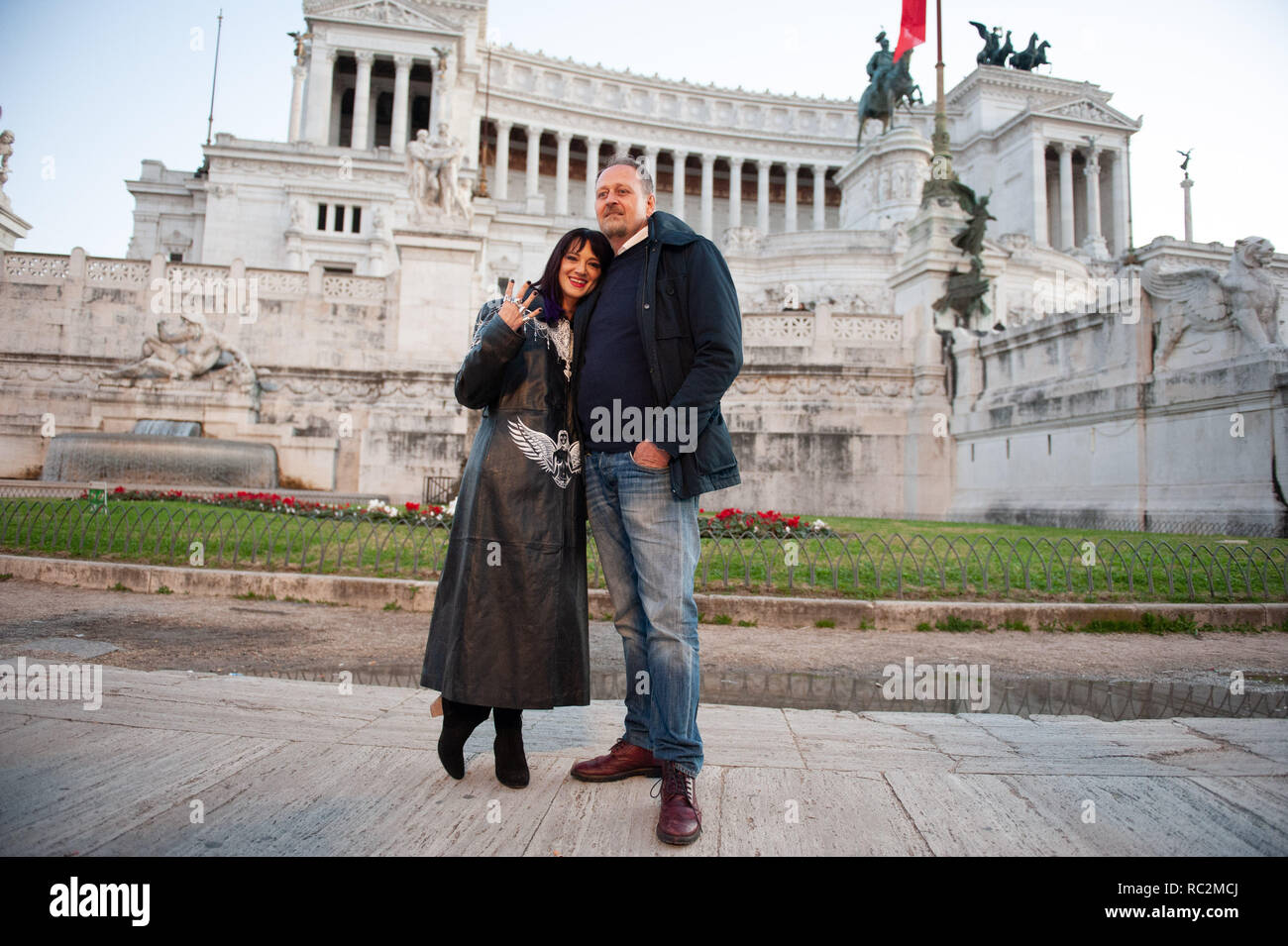 Asia Argento takes part in Marco Manzo's exhibition at the Vittoriano ...