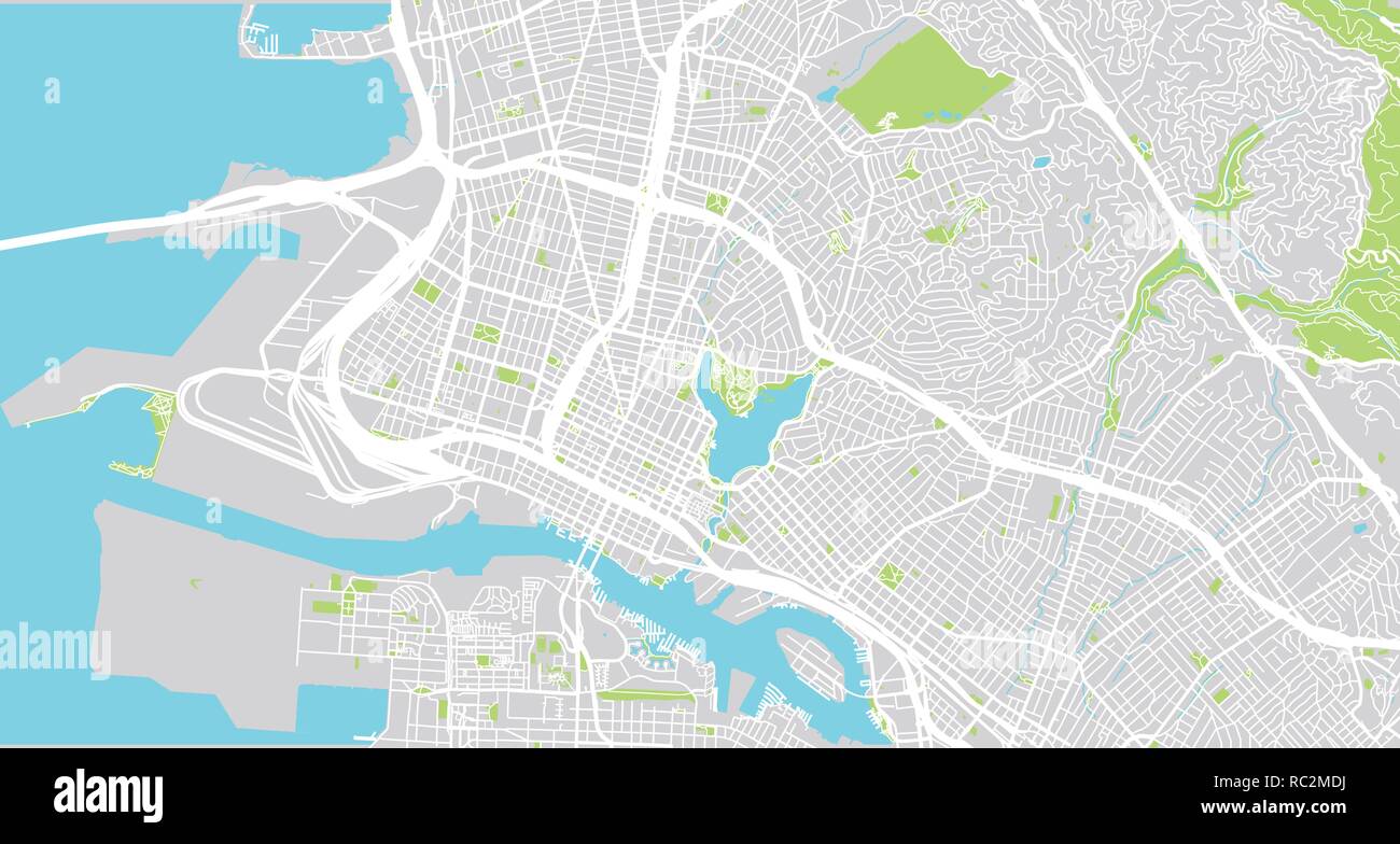 Oakland California State Map