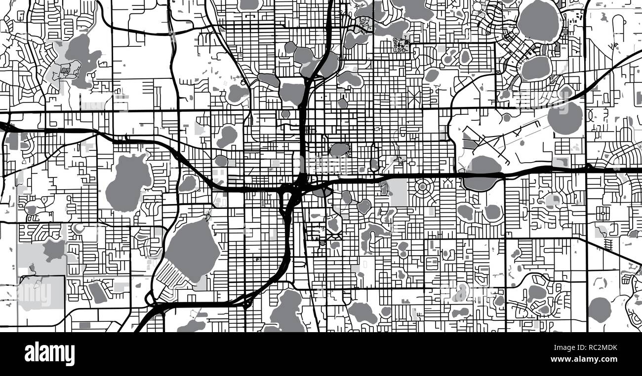 Orlando map Stock Vector Images - Alamy