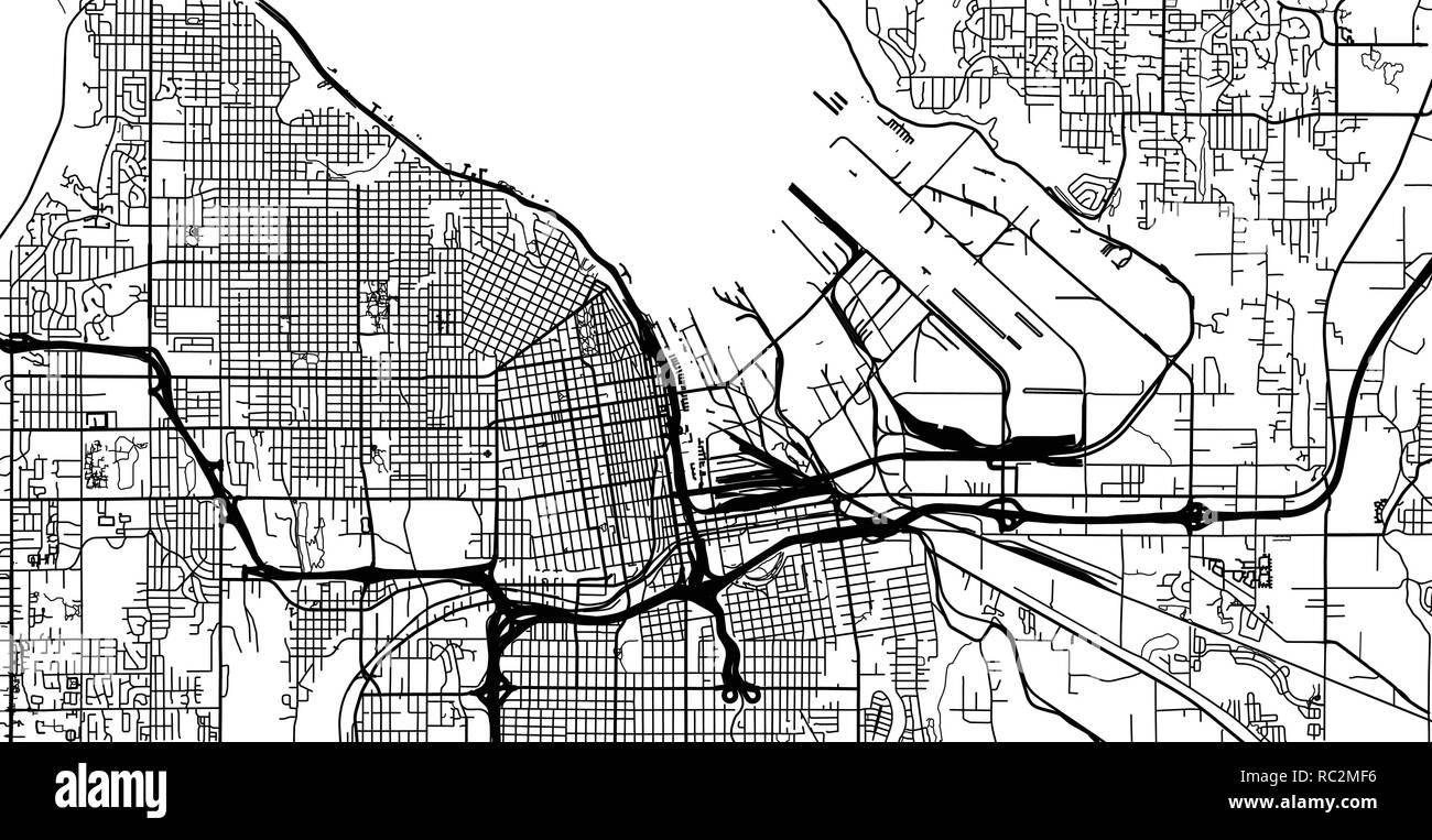 Map of tacoma washington hi-res stock photography and images - Alamy