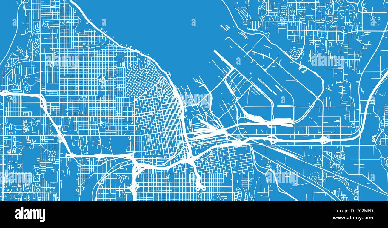 Map of tacoma washington hi-res stock photography and images - Alamy