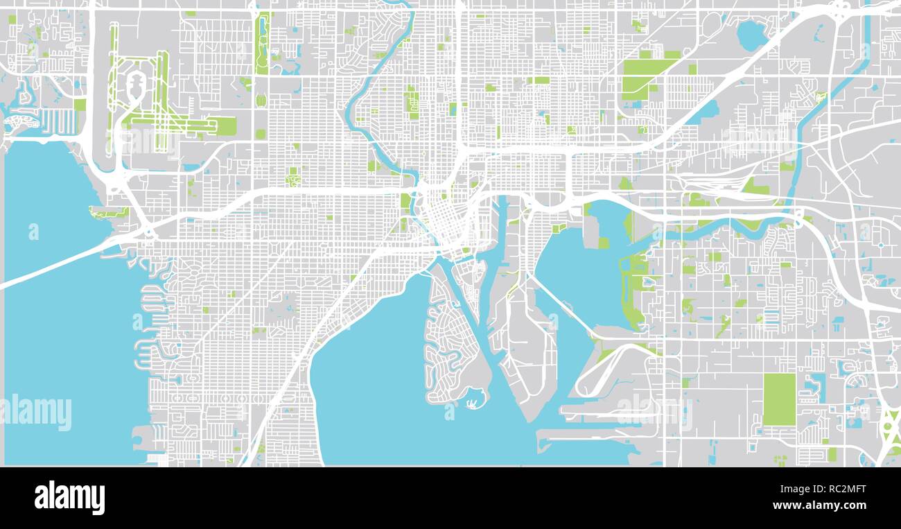Downtown tampa aerial Stock Vector Images - Alamy
