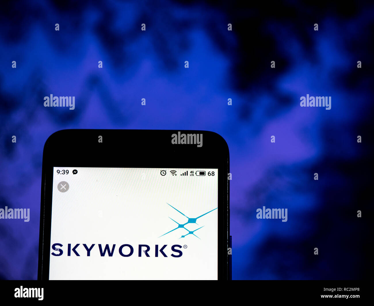 Skyworks Solutions Semiconductor manufacturing company logo seen ...