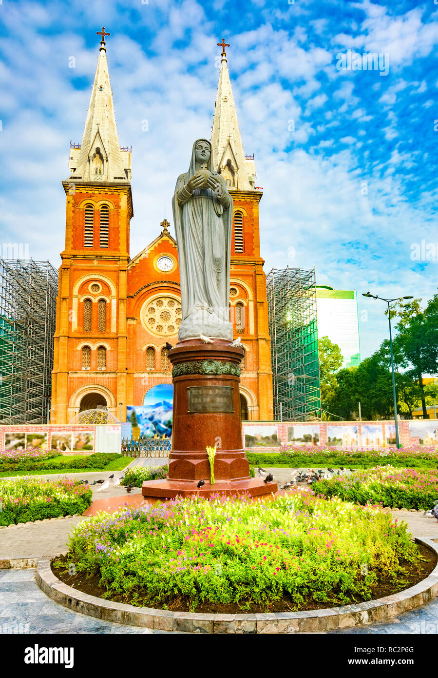 Notre-Dame Cathedral Basilica of Saigon in Ho Chi Minh City, Vietnam ...