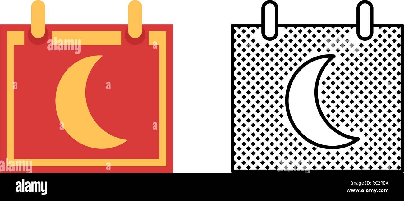 Moon calendar icon set, synodic month, vector illustration Stock Vector ...