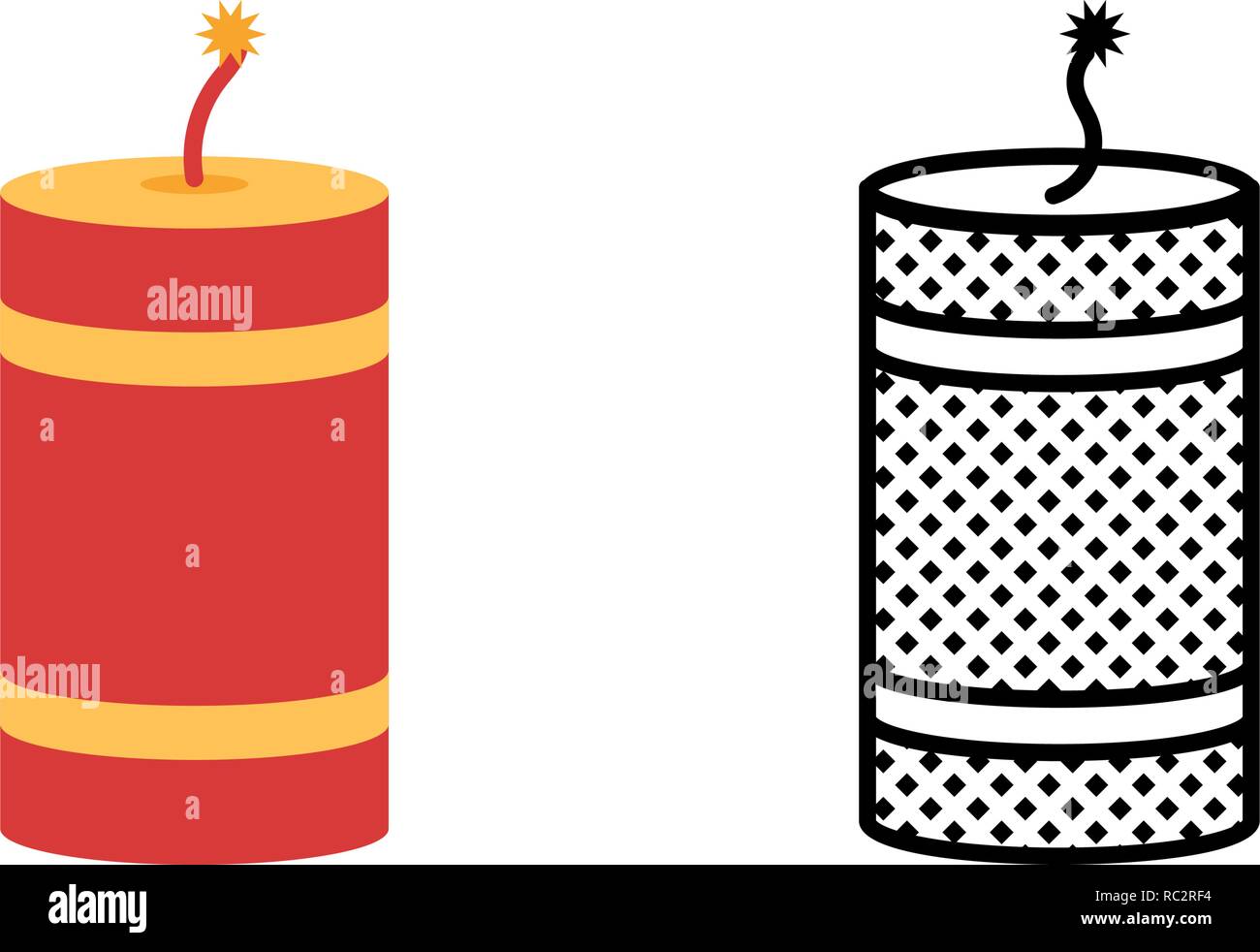 Firecracker icon set, pyrotechnics symbol, vector illustration Stock ...