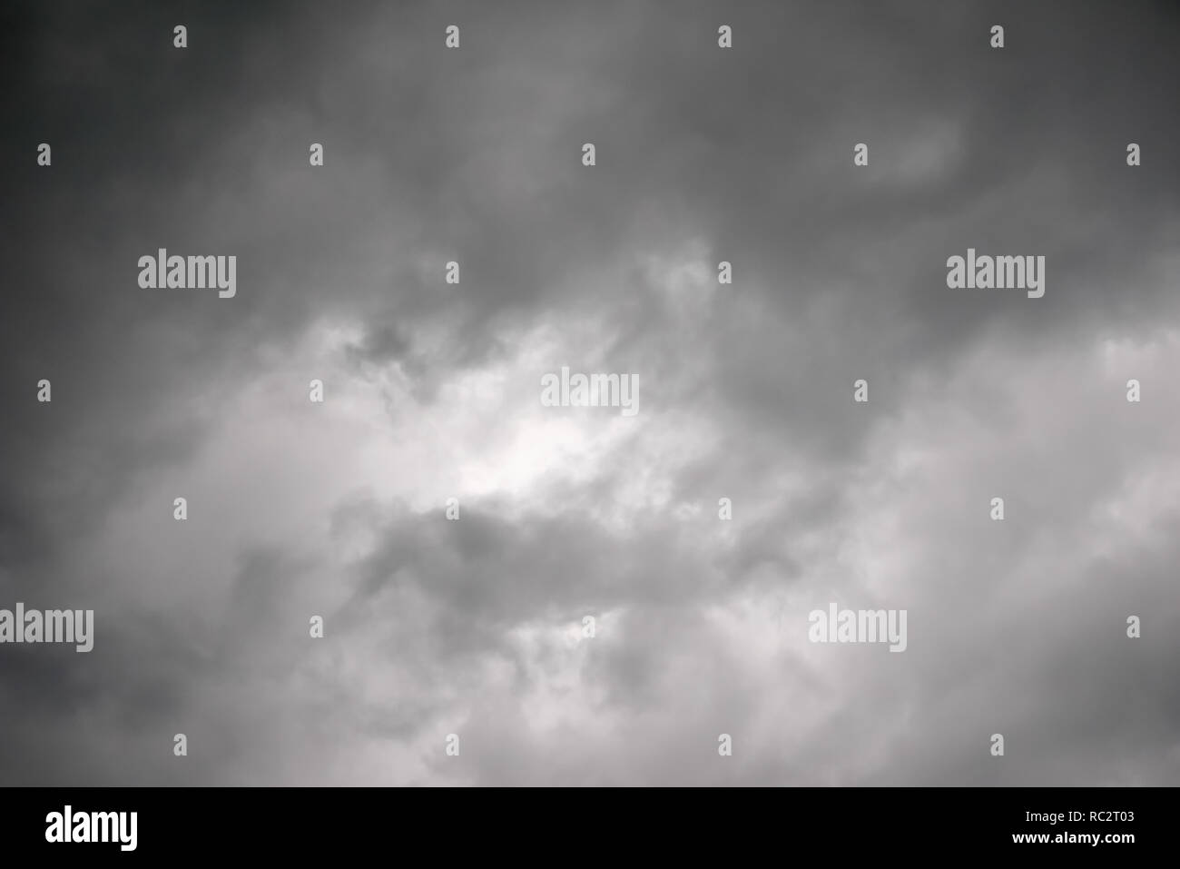 Heavy grey clouds in the sky before the rain - Image Stock Photo - Alamy