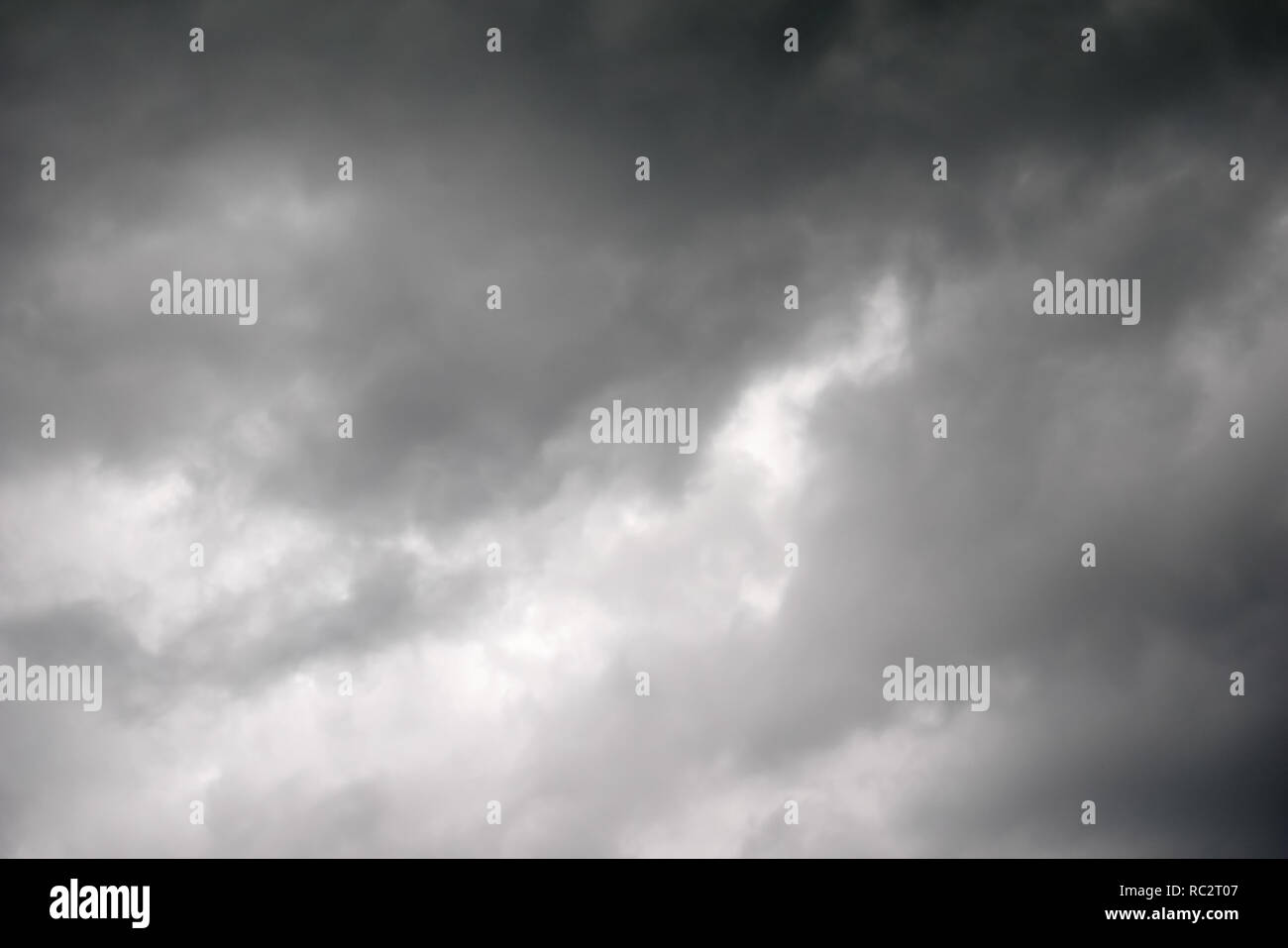 Heavy grey clouds in the sky before the rain - Image Stock Photo - Alamy