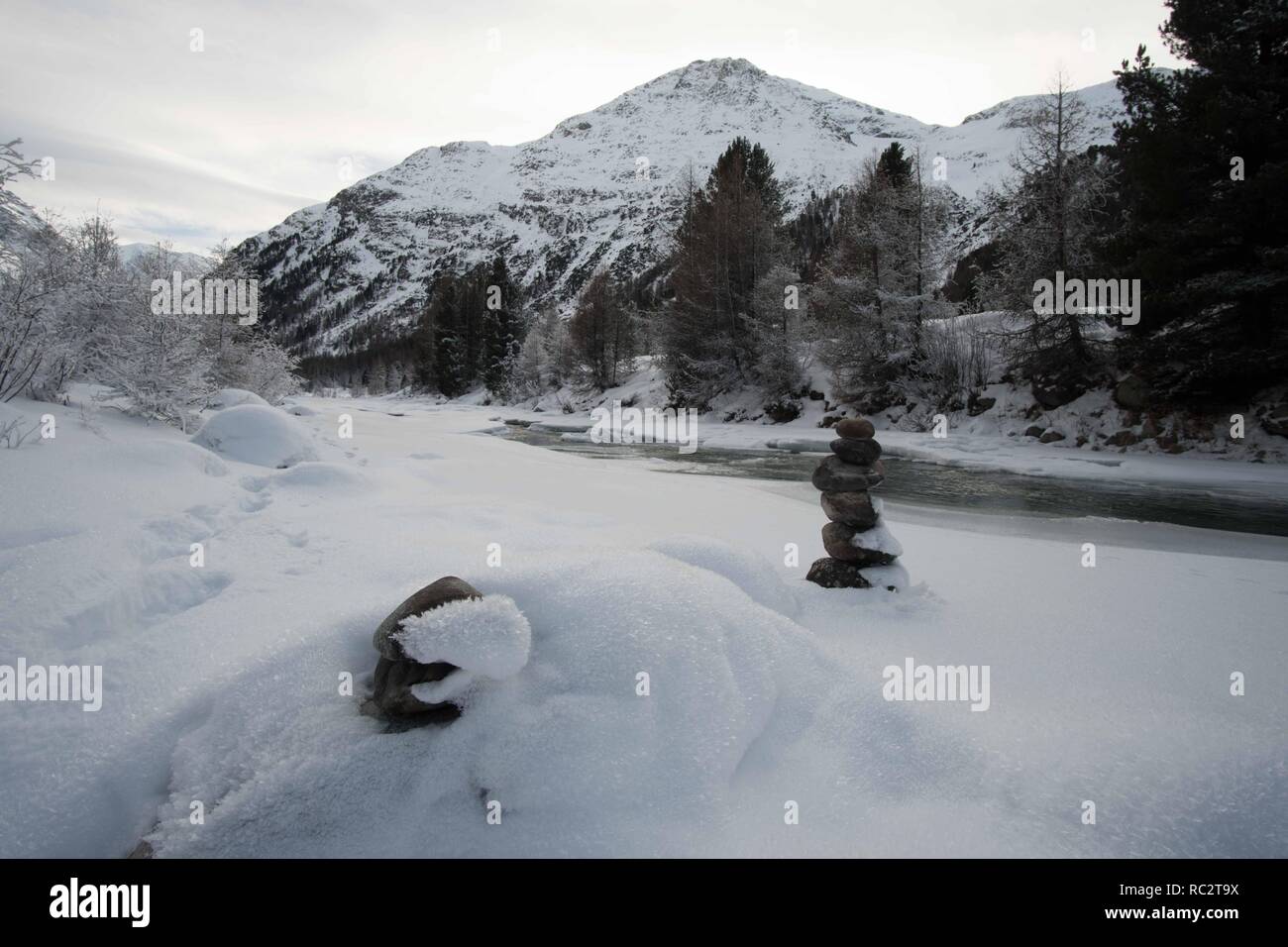 Frozen winterwonderland in Switzerland Stock Photo - Alamy