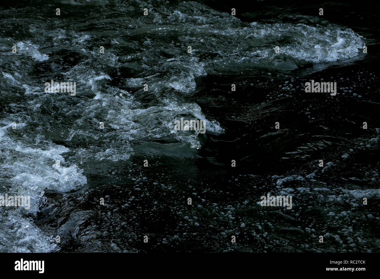 Abstract dark blue Waterfall wave water background texture Stock Photo ...