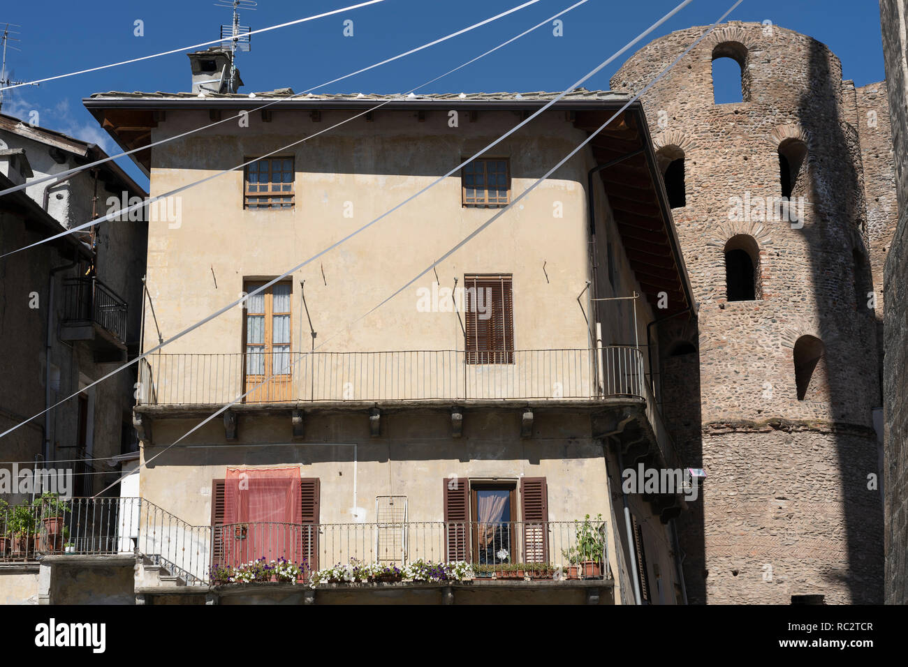 Susa, Turin, Piedmont, Italy: medieval cathedral of San Giusto and ...