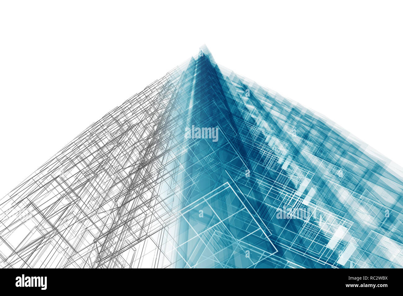 Construction architecture project. 3d rendering Stock Photo - Alamy