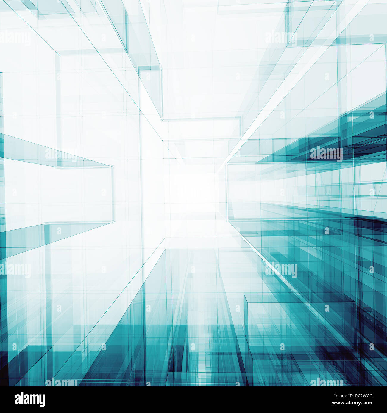 Abstract architecture 3d rendering Stock Photo - Alamy