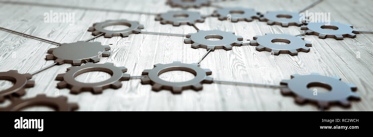 Engineering gears concept 3d rendering Stock Photo - Alamy