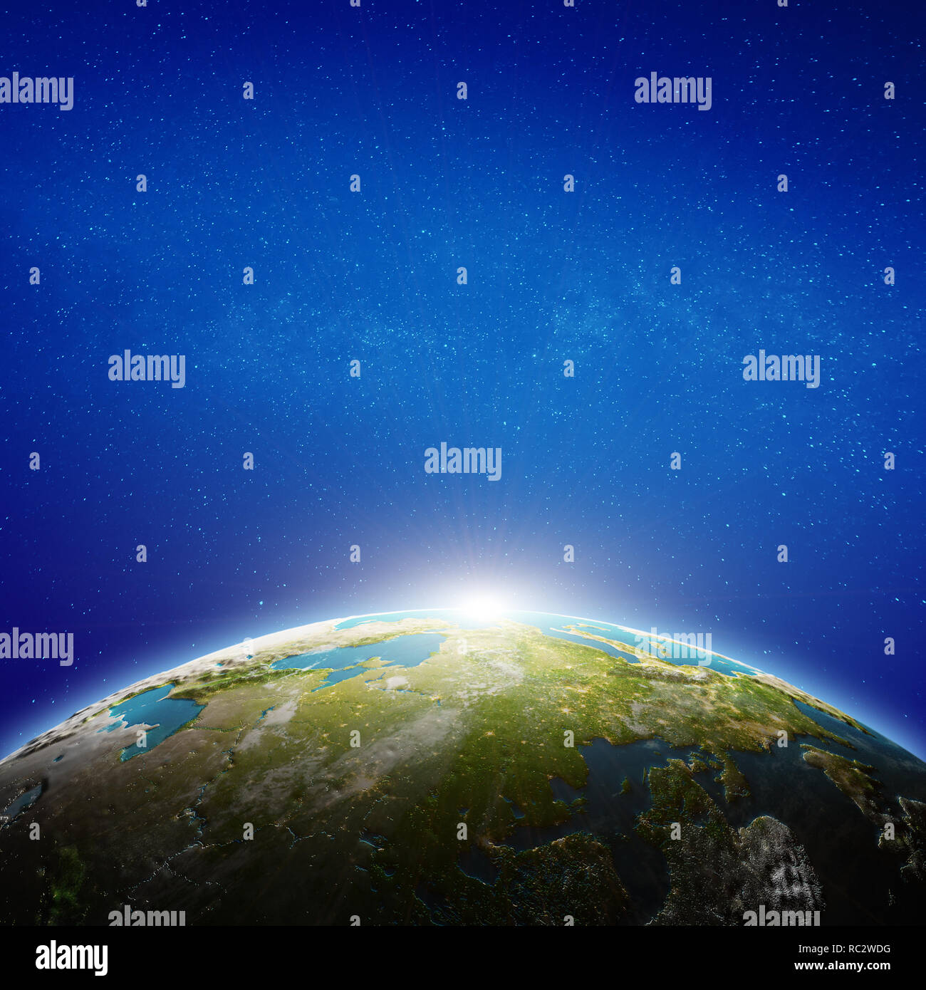 Russia space view Stock Photo - Alamy