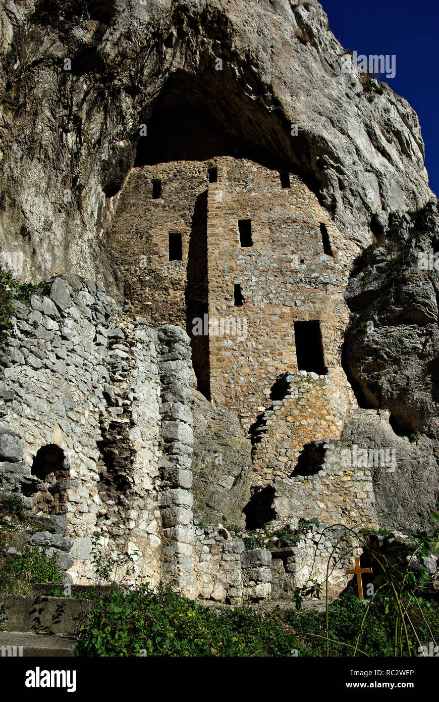 The Blagoveštenje (Holy Annunciation) monastery, built in the cliffside ...