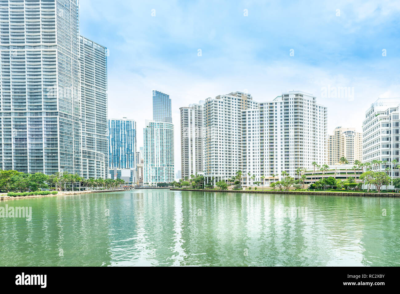 Miami, USA - jun 10, 2018: The Brickell key buildings in Miami downtown ...